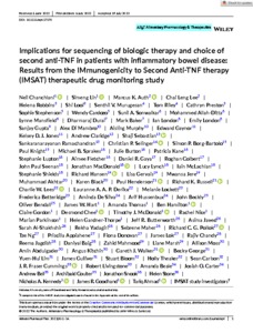 Implications for sequencing of biologic therapy and choice of second anti-TNF in patients with ...